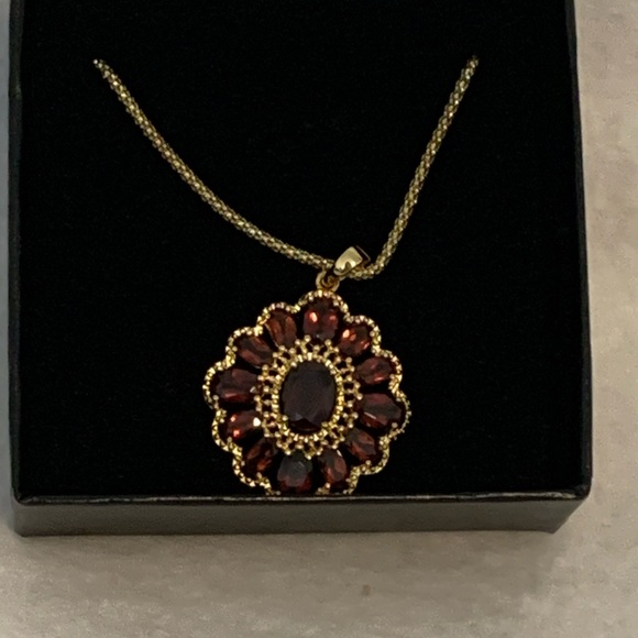 Technibond | Jewelry | Technibond Garnet Necklace | Poshmark